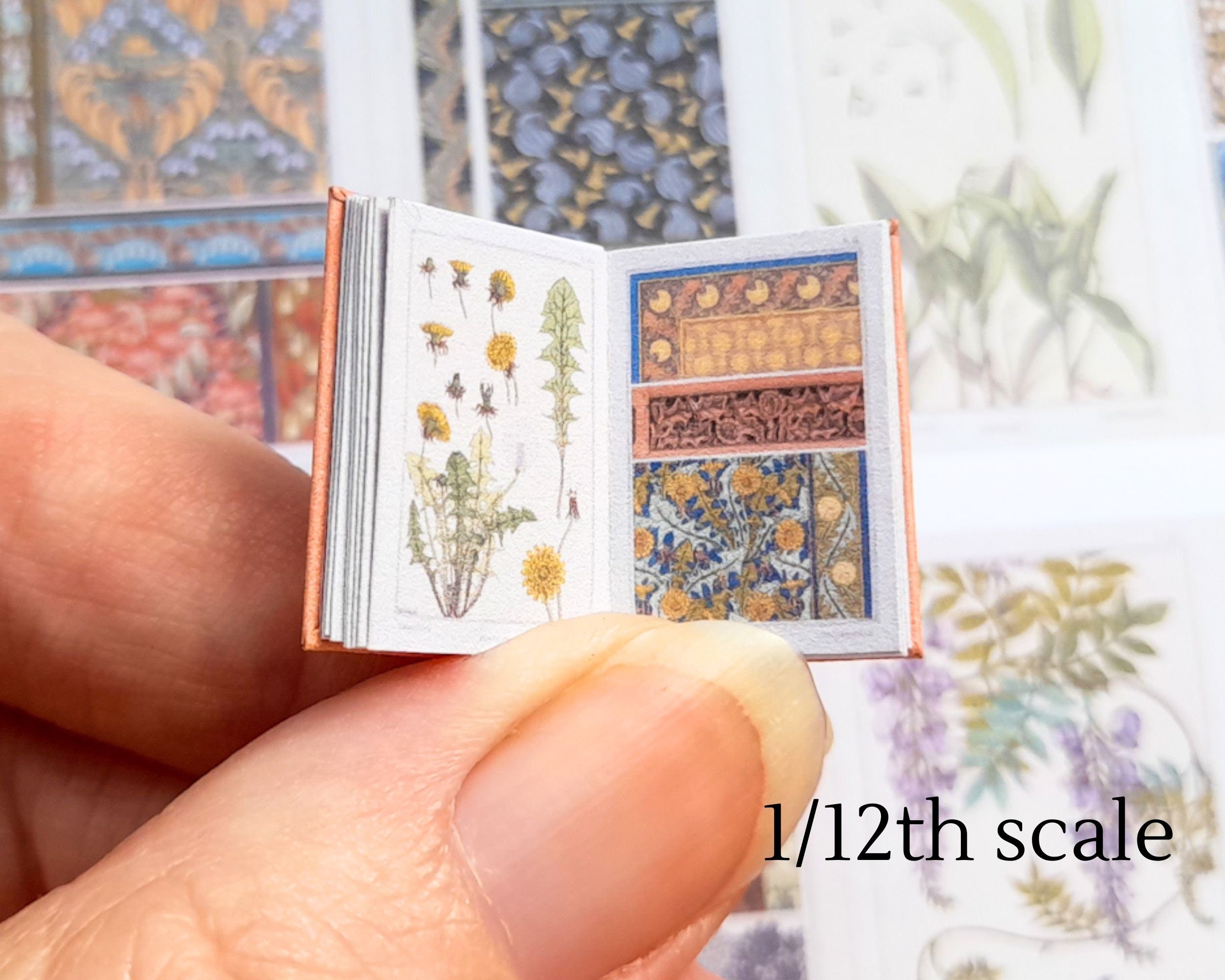 Mini Vintage French Art Nouveau Design Book 1/6th 1/12th - Etsy