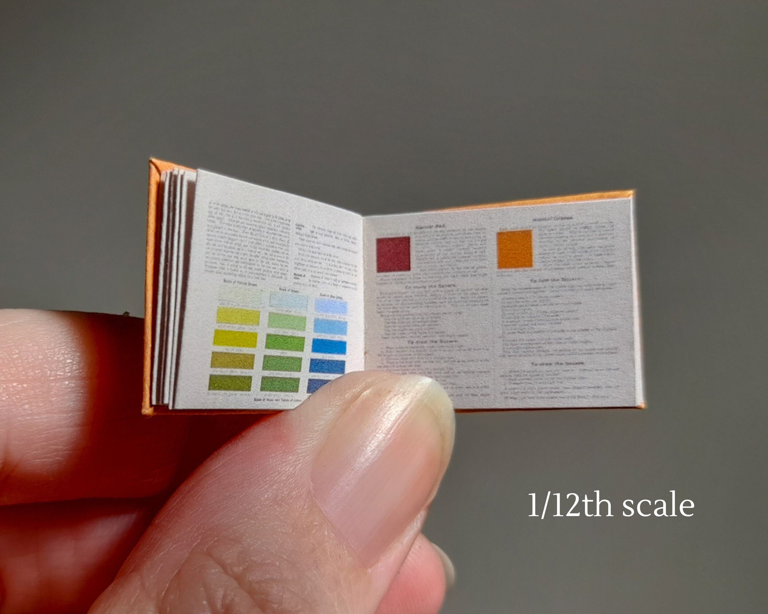 A Color Book for Mini Artists, Vintage Dollhouse Scale Mini Book 1:12 ...