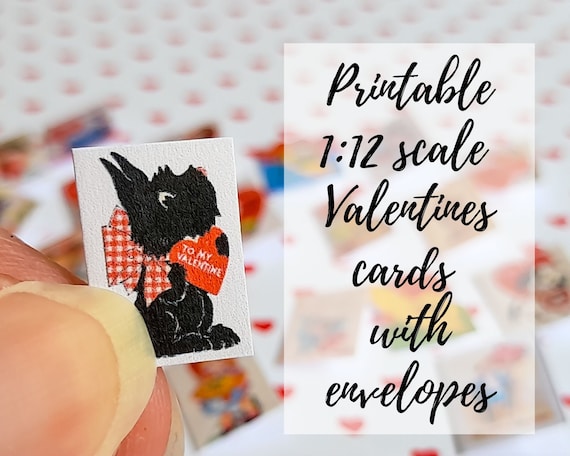 Printable Miniature Vintage and Retro Valentine's Cards | Etsy