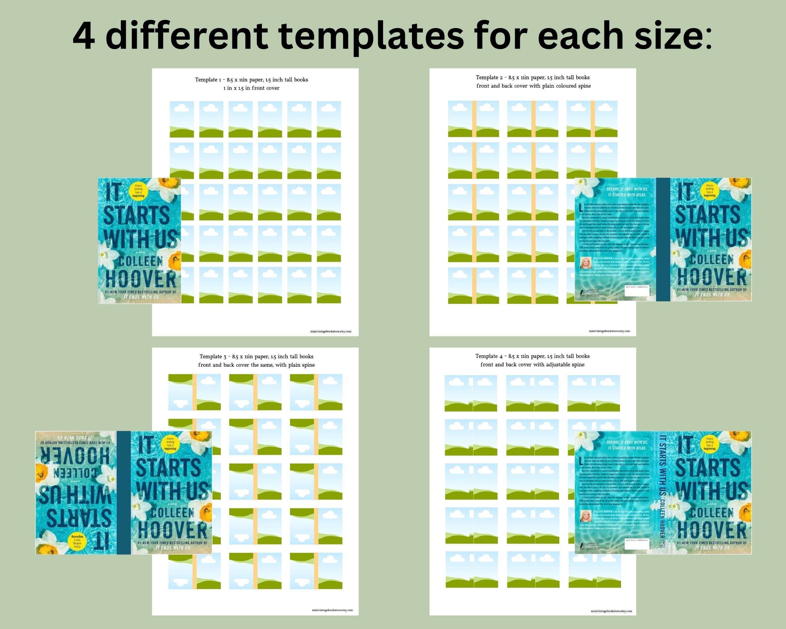 Mini Book Cover Templates, Mini Books for Book Jars, Reading Journals ...