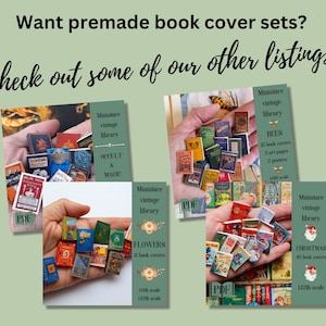 1 X 1.5 Inch Mini Book Cover Templates, Mini Books for Reading Journals ...