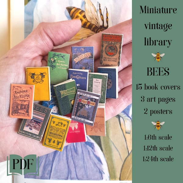 Miniature Library - Etsy