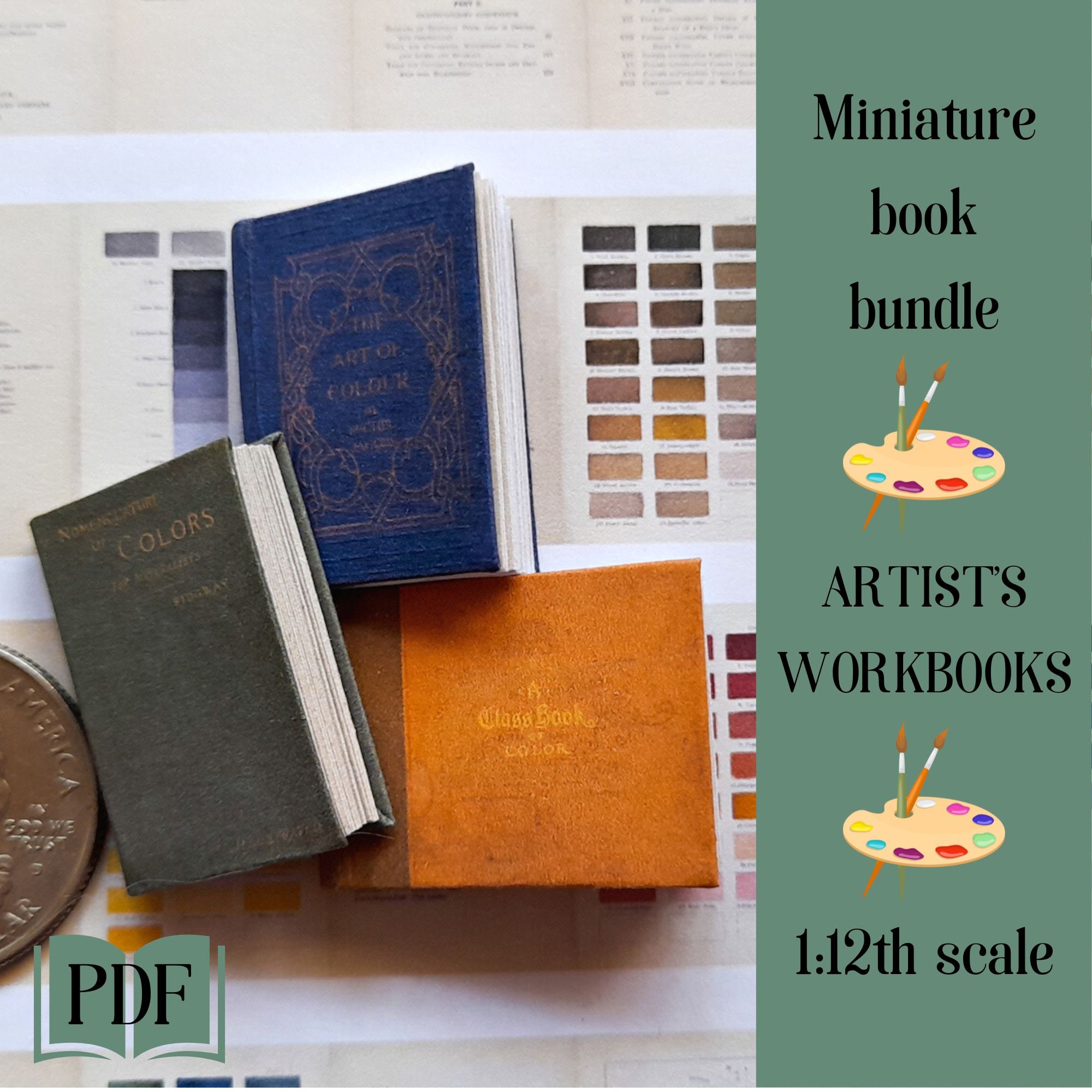 Super Saver Bundle of Printable Miniature Artist's Books, Set of 3, 1 ...