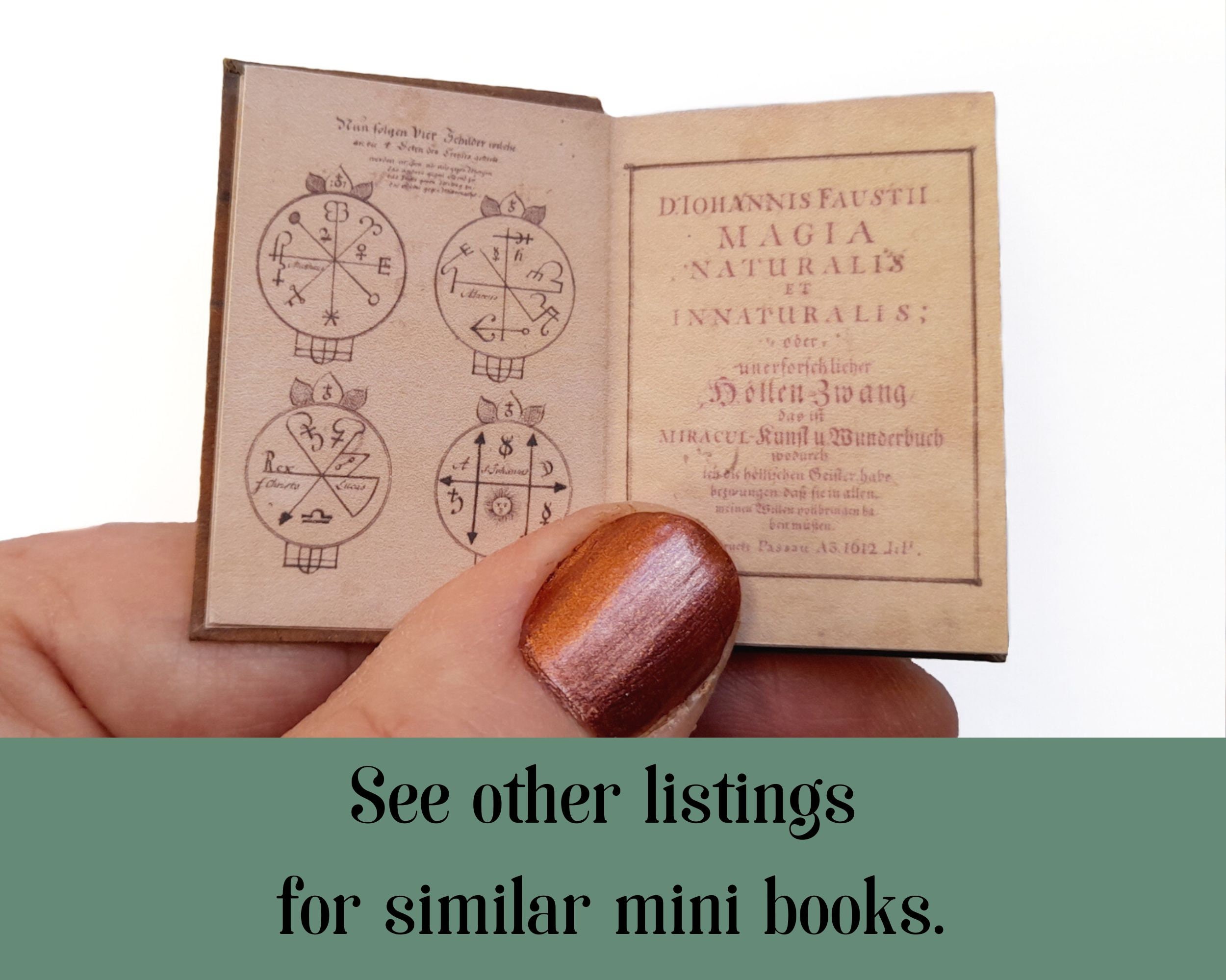 Mini Magical Manuscript Grimoire, Dollhouse Scale Book of Magic, 1/6th ...