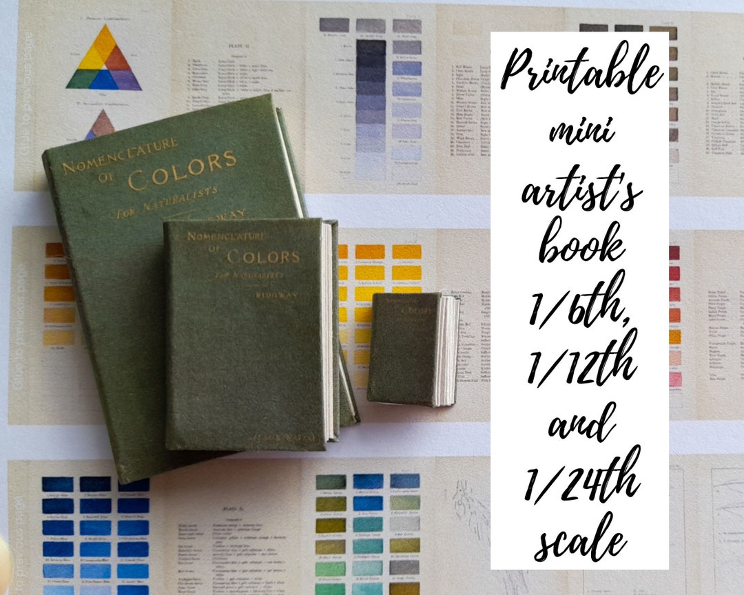 Artist's Colour Reference Book, Vintage Dollhouse Scale Mini Book 1:12 ...