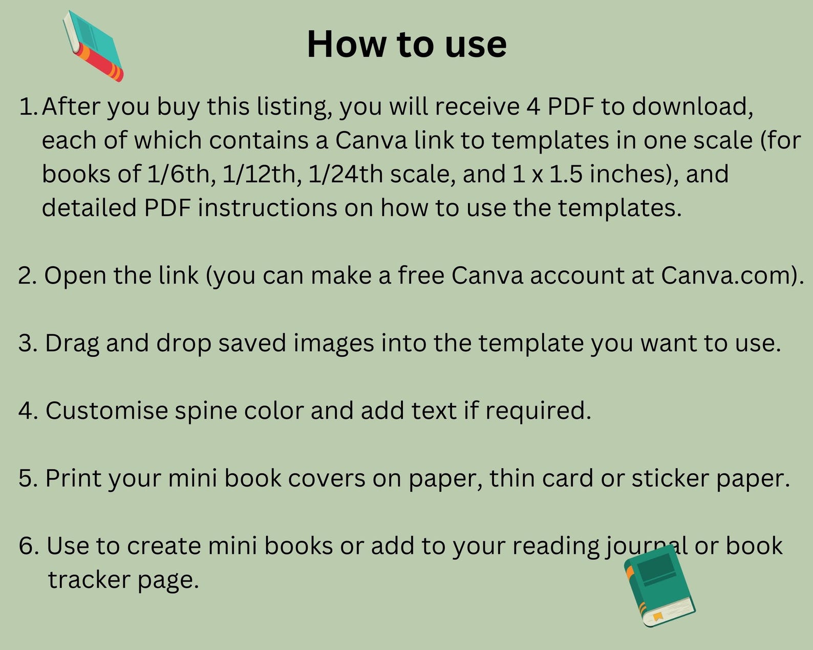 Mini Book Cover Templates, Mini Books for Book Jars, Reading Journals ...