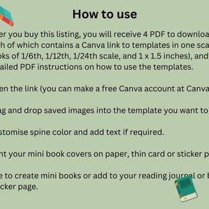 Mini Book Cover Templates, Mini Books for Book Jars, Reading Journals ...