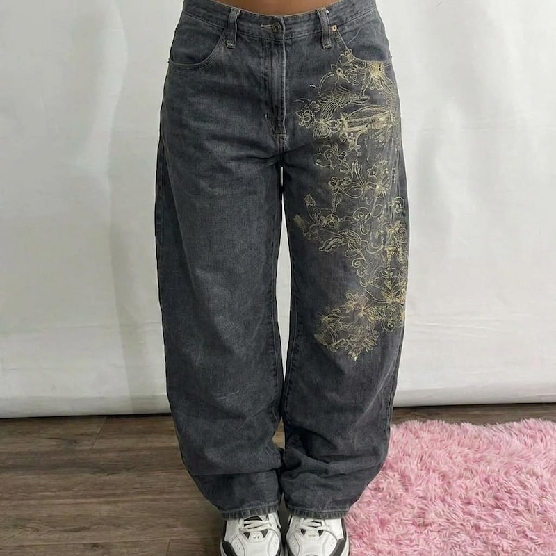 Y2k Goth Pants Woman - Etsy