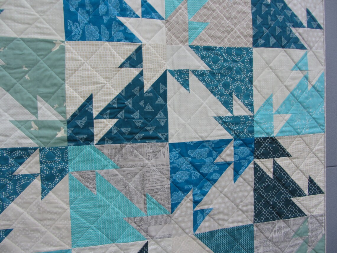 Triangle Challenge Modern Quilt Pattern Quilts Patchwork Sewing Fat ...