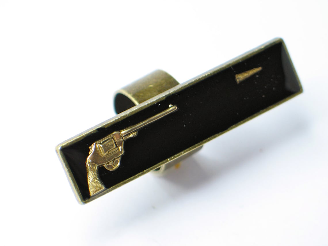 Gun Ring. Gun Shot Ring. Resin Ring Modern Jewelry Military - Etsy