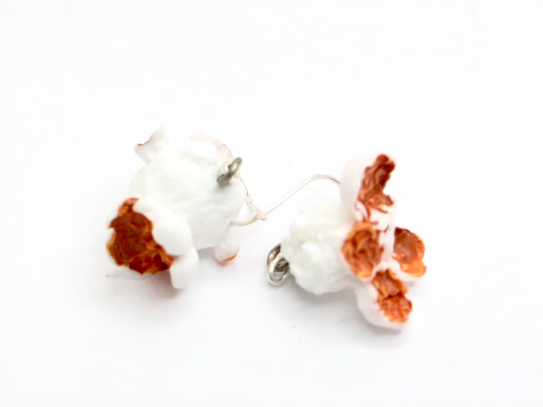 Popcorn Earrings. Realistic Pop Corn Dangle Earrings. Food Charm ...