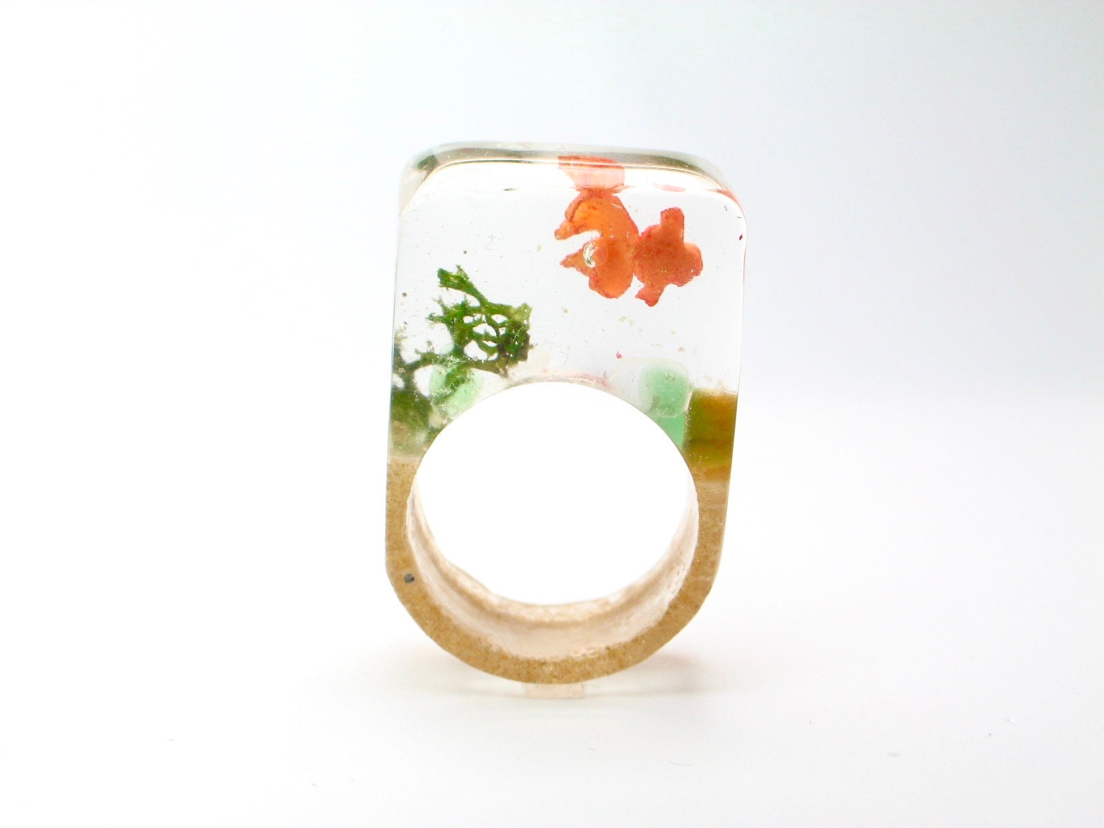 Goldfish Ring. Aquarium Ring Resin Ring. Resin Jewelry. Fish | Etsy