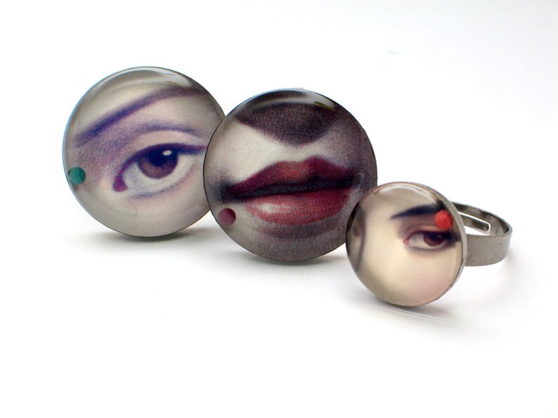 Lover's Eye Resin Ring Eye Ring. Modern Jewelry. Gift - Etsy