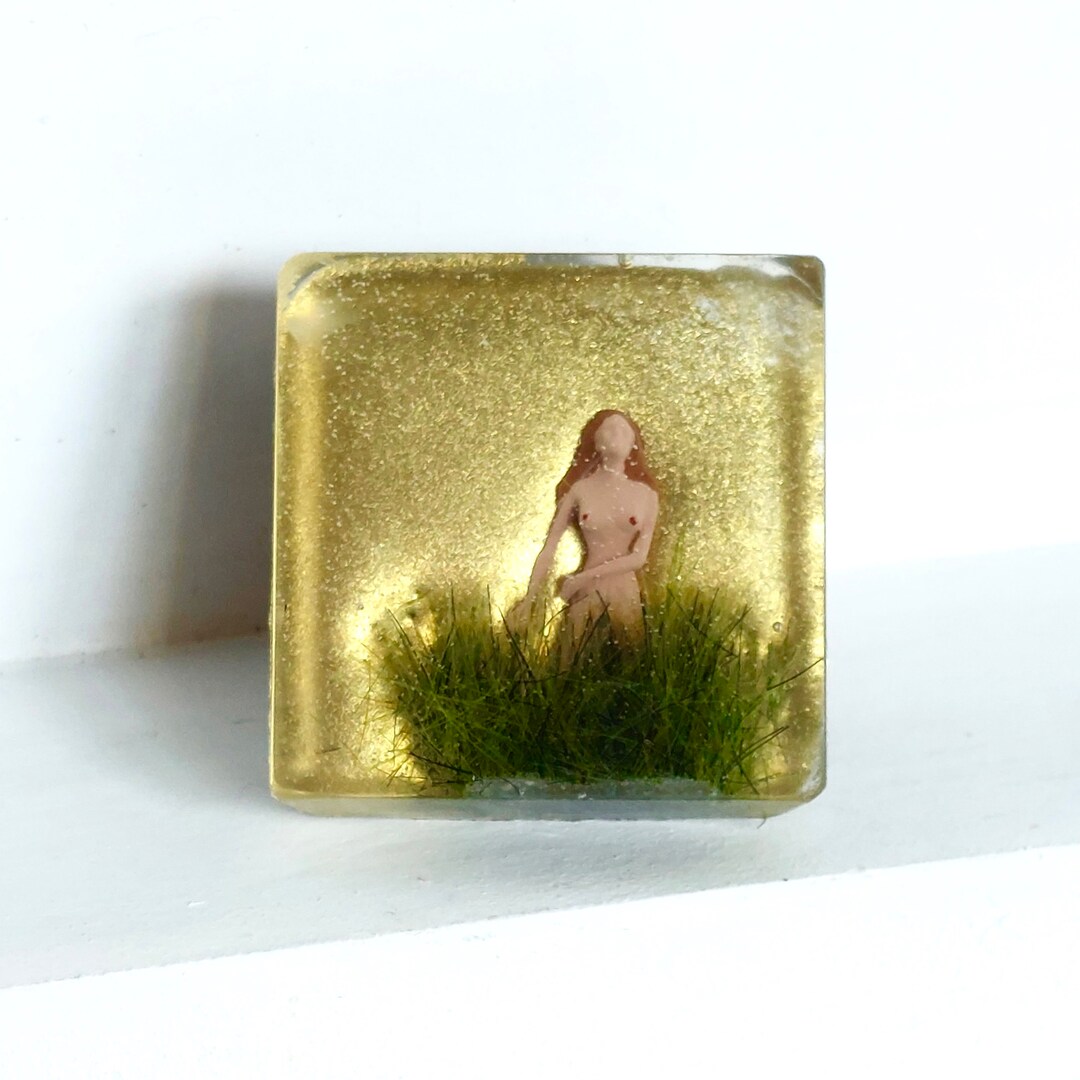 Eve In Paradise Nude Ring Miniature Ring Resin Ring Resin Etsy