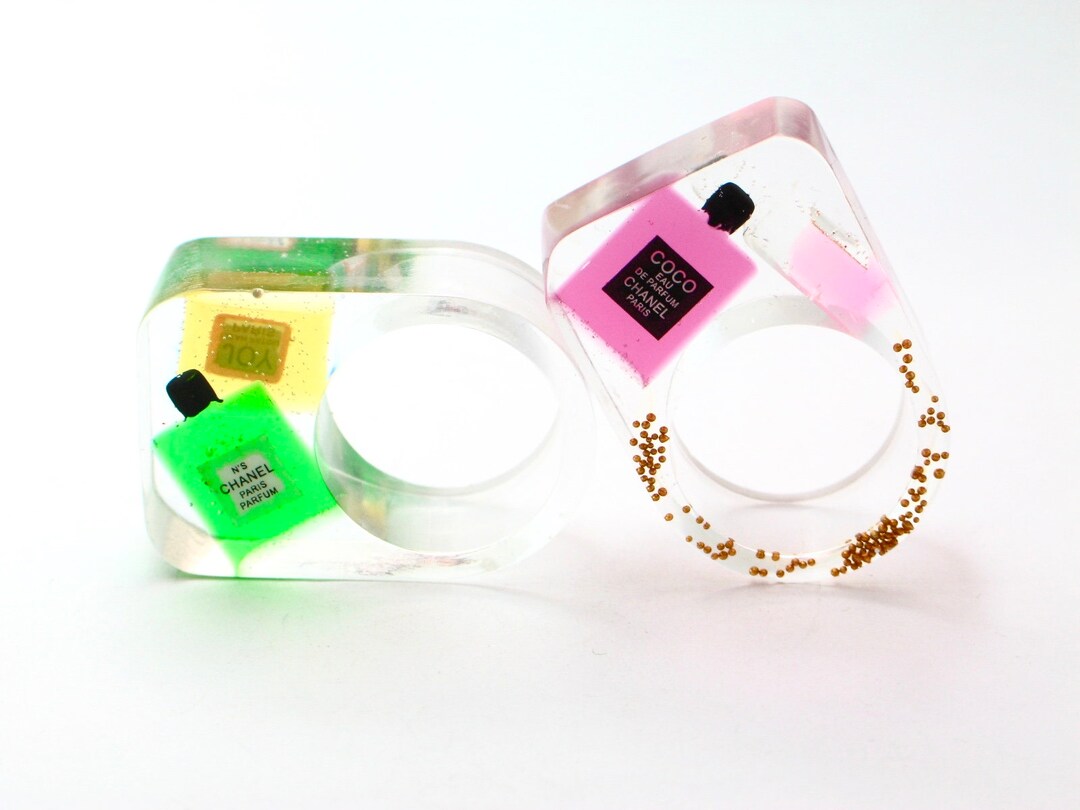Resin Rings. Resin Jewelry. Perfume Bottle Ring Perfume - Etsy