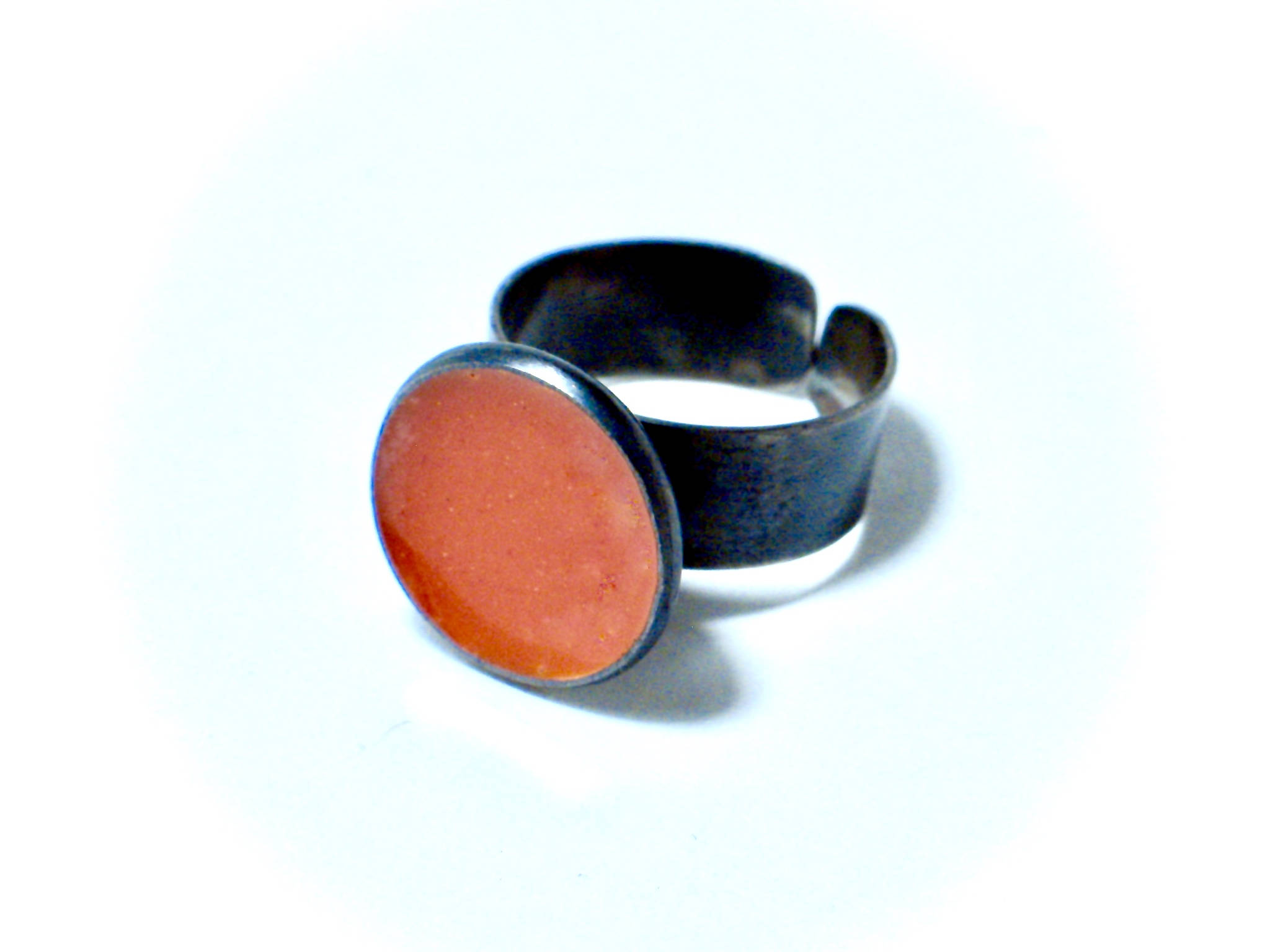 Orange resin ring sterling silver Jewelry. resin rings. | Etsy