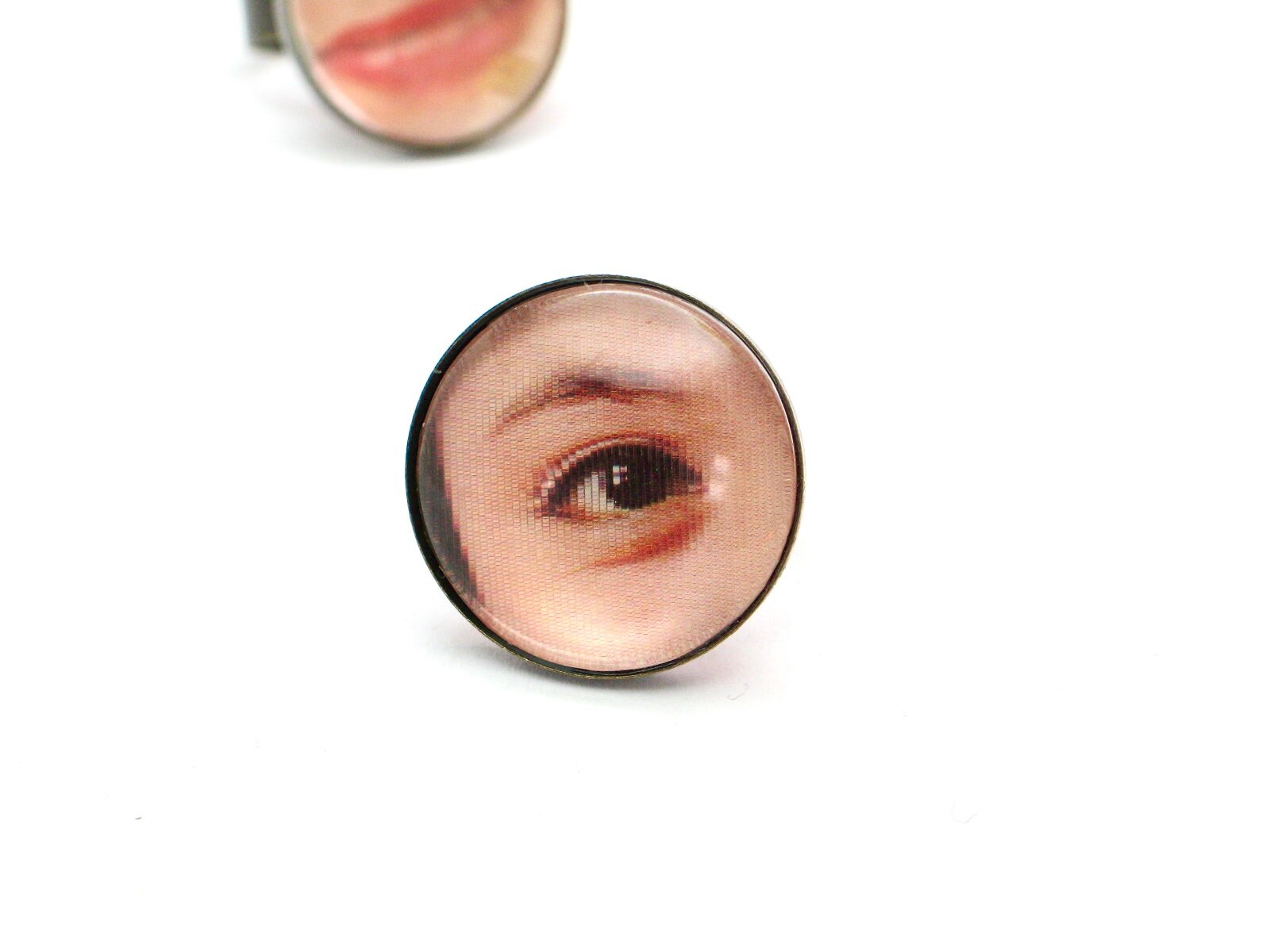 Winking eye. Smile ring Blinking Eye ring. 3D effect. | Etsy