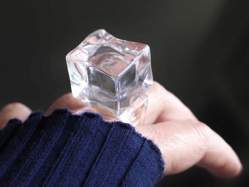 Clear Cube Ring. Resin Jewelry. Clear Ring Clear Ring - Etsy