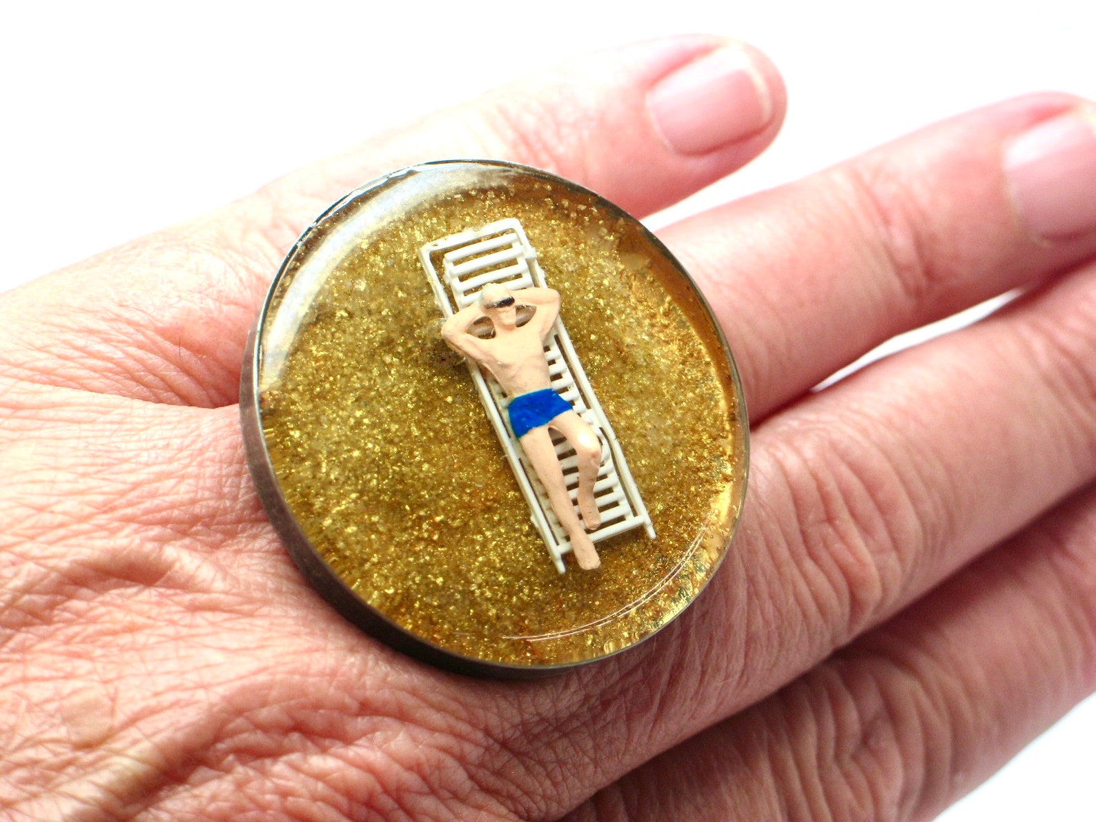 Resin Jewelry Resin Ring Beach Ring Swimmer Ring Nautical - Etsy