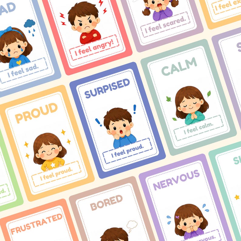 Emotions Flashcards for Kids | Social Emotional Learning Activity (PDF ...