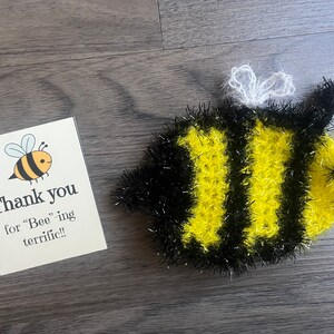 Bumblebee Dish Scrubby, Bee Gift, Honey Bee Dish Scrubby, Bumble Bee ...