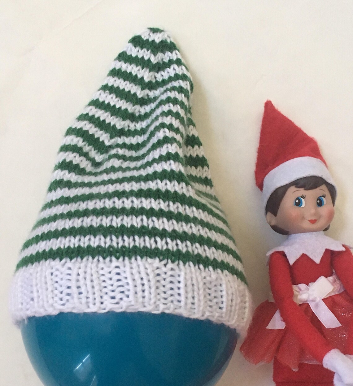 Knit Elf Hat Christmas Hat Green Elf Hat Adult Small Elf | Etsy