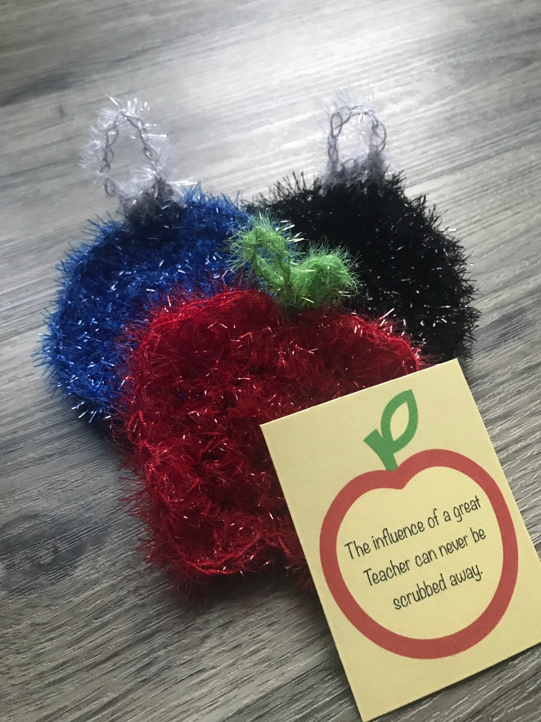 Teacher Appreciation Dish Scrubby Gift Set (colors: Strawberry ...