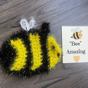 Bumblebee Dish Scrubby, Bee Gift, Honey Bee Dish Scrubby, Bumble Bee ...
