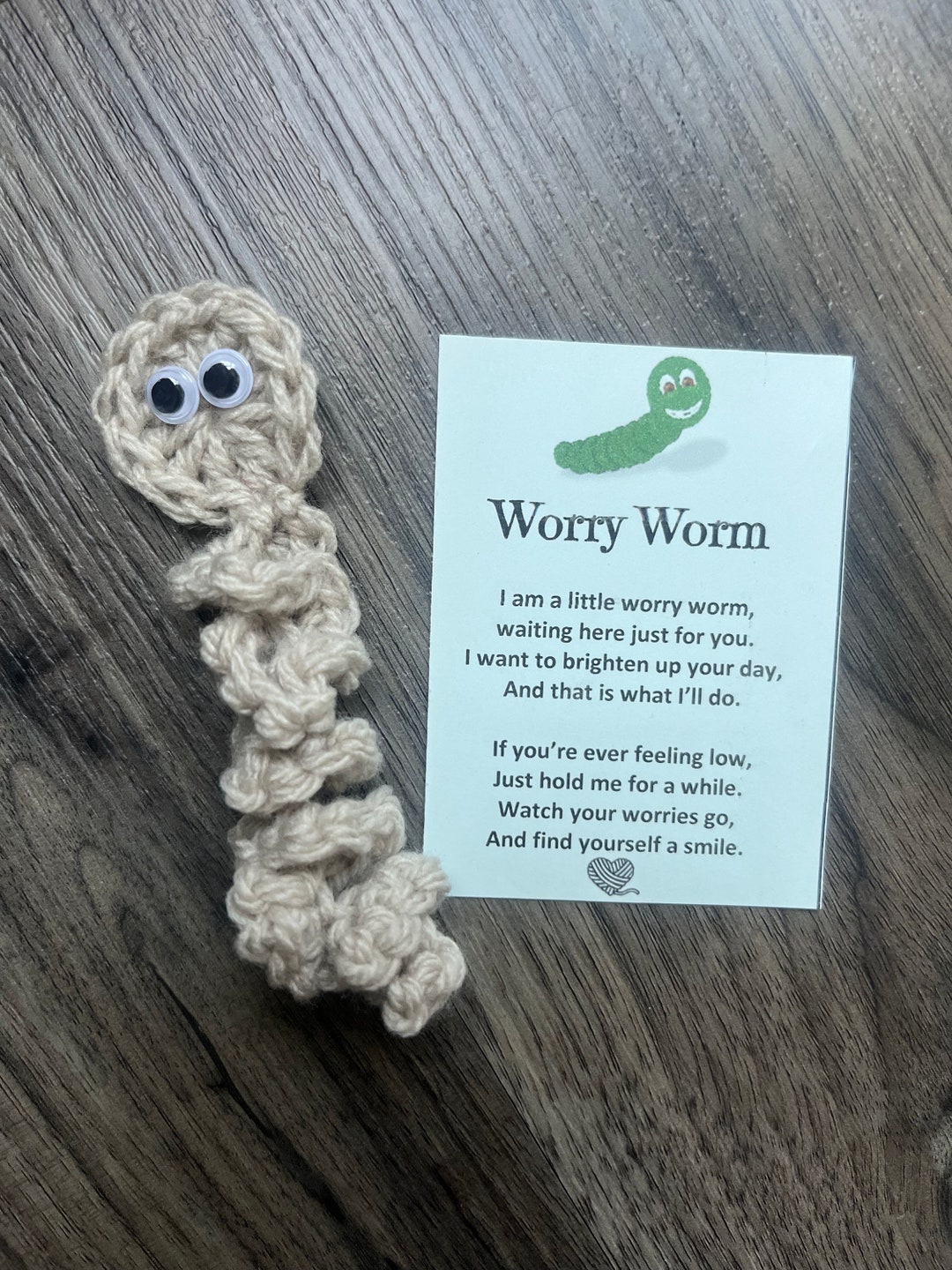 Worry Worm ~ Crochet Worry Worm ~ Stress Relief ~ Anxiety Relief ...