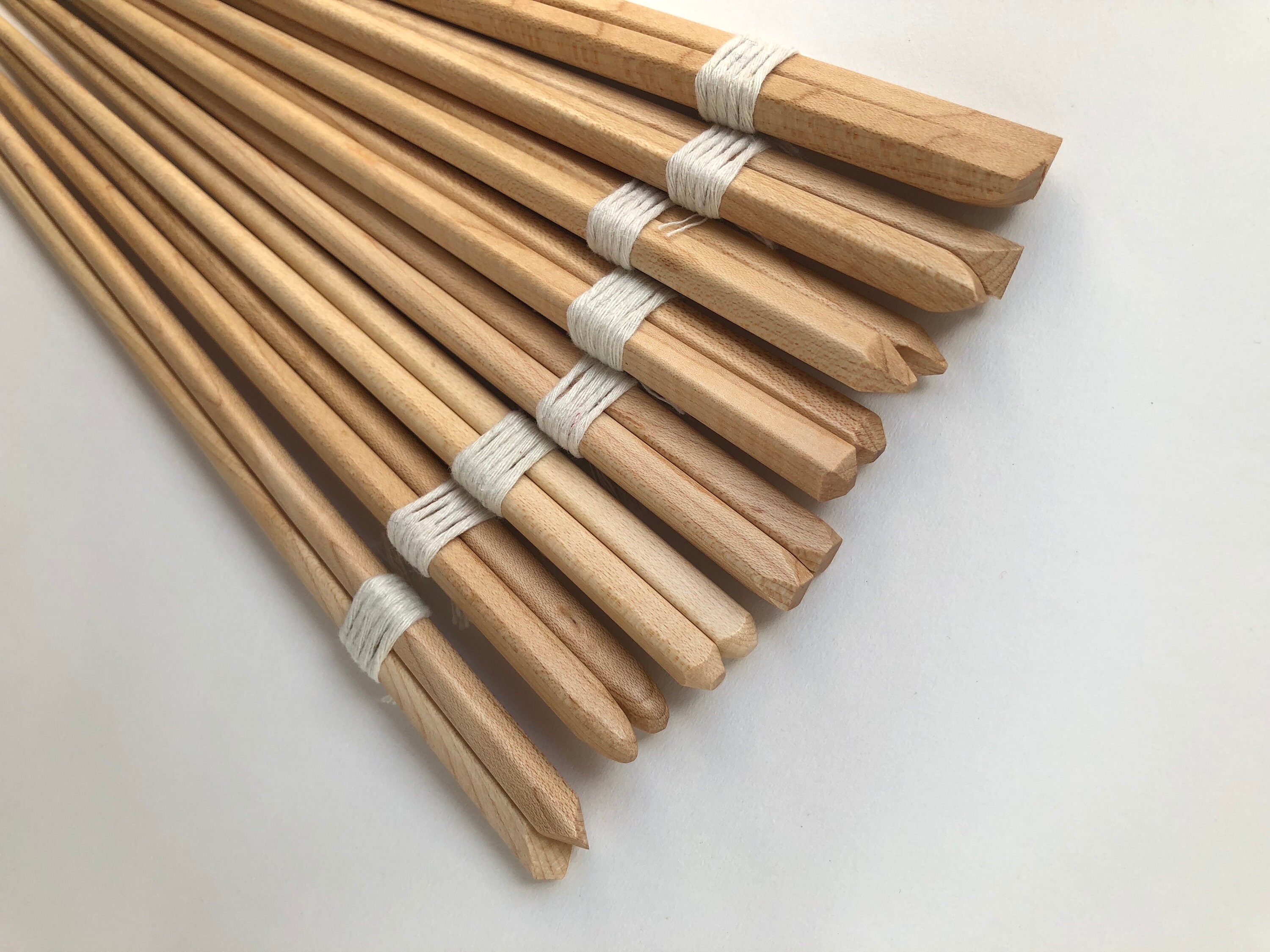 Hard Maple Chopsticks with Geometric Shaped Tops — Blisscraft