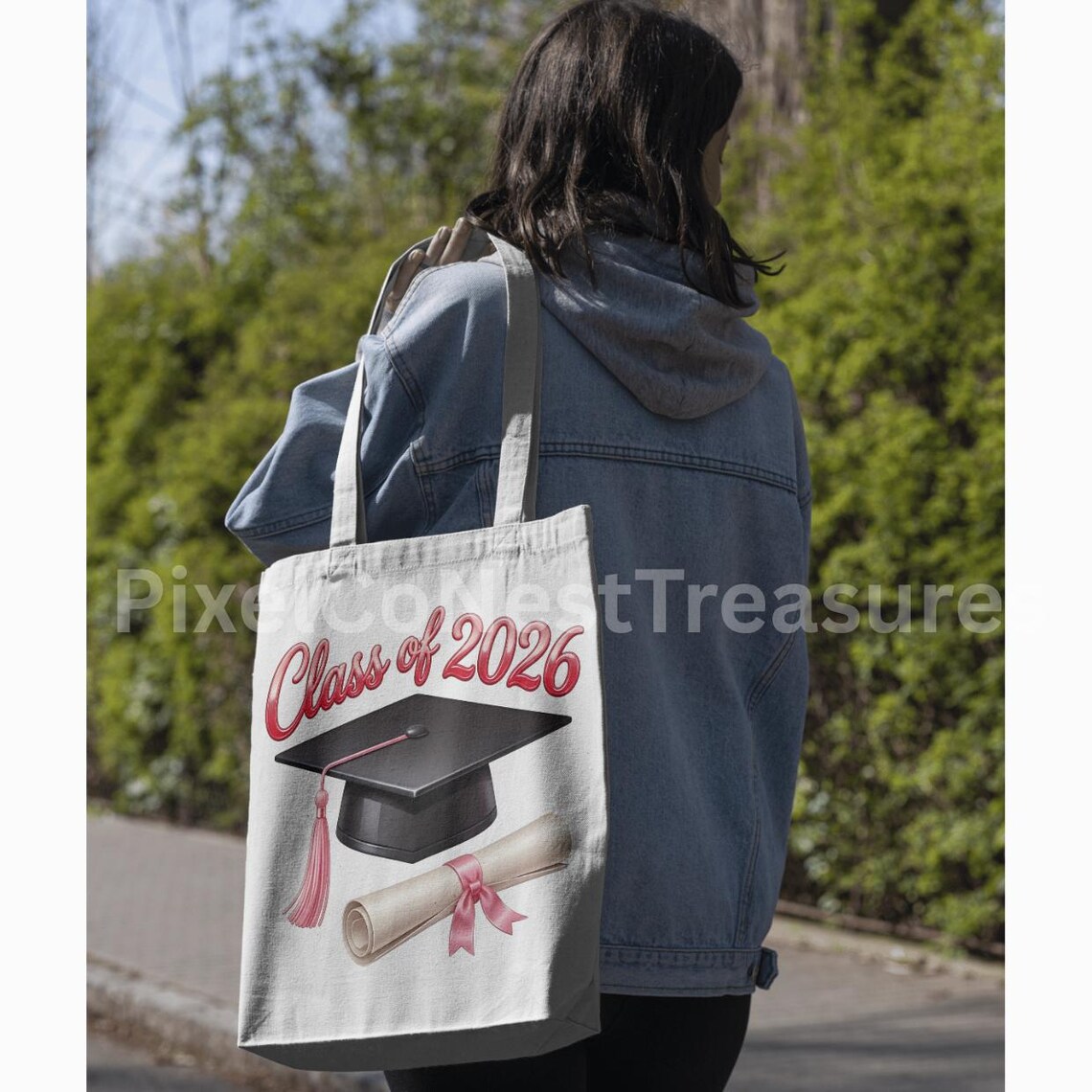 Pink Class of 2026 Graduation Cap PNG Stylish Diploma Sublimation ...