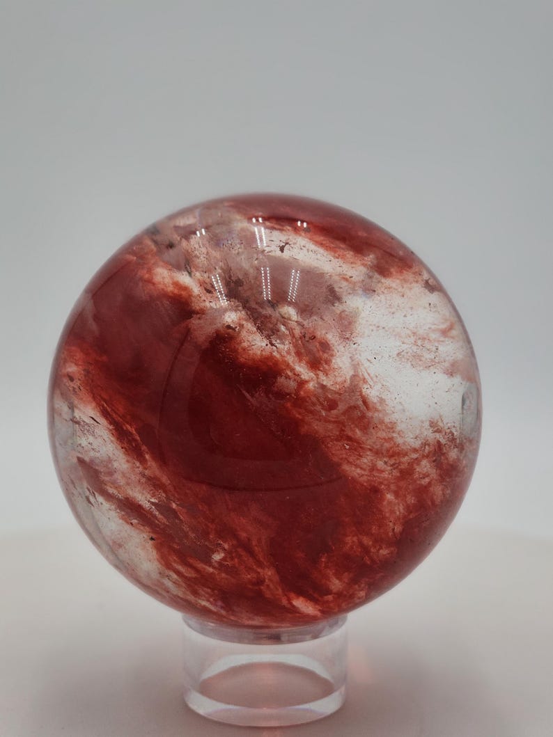Red Smelting Quartz Sphere – Polished Crystal 9.8 Cm - Etsy