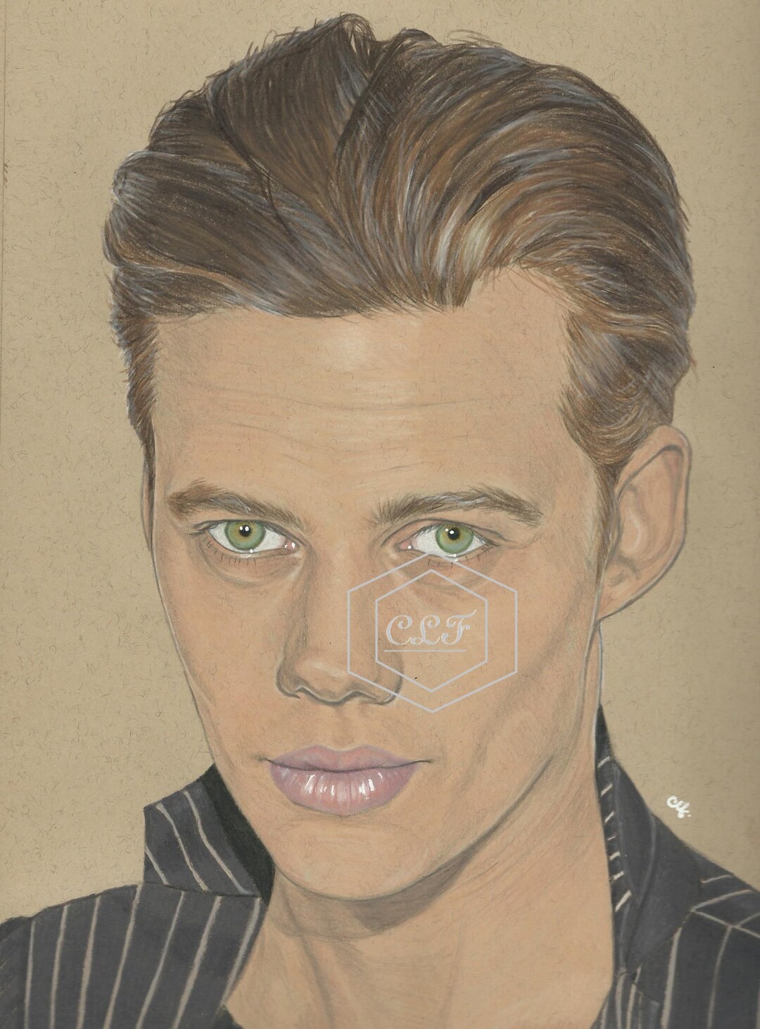 Bill Skarsgard Roman Godfrey Drawing - Etsy