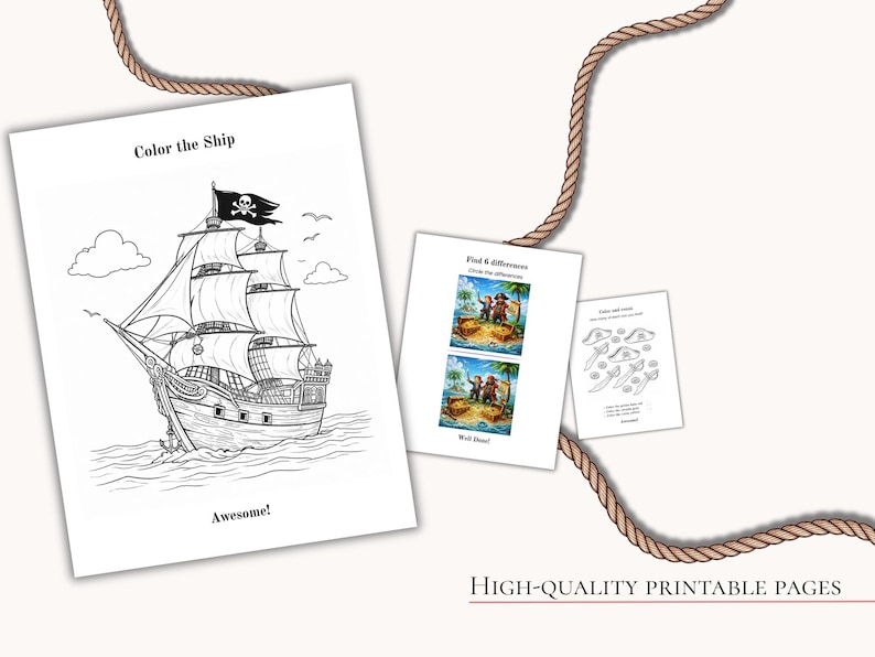 Pirates Activity Book for Kids Ages 3-6 – Coloring, Mazes, Learning ...