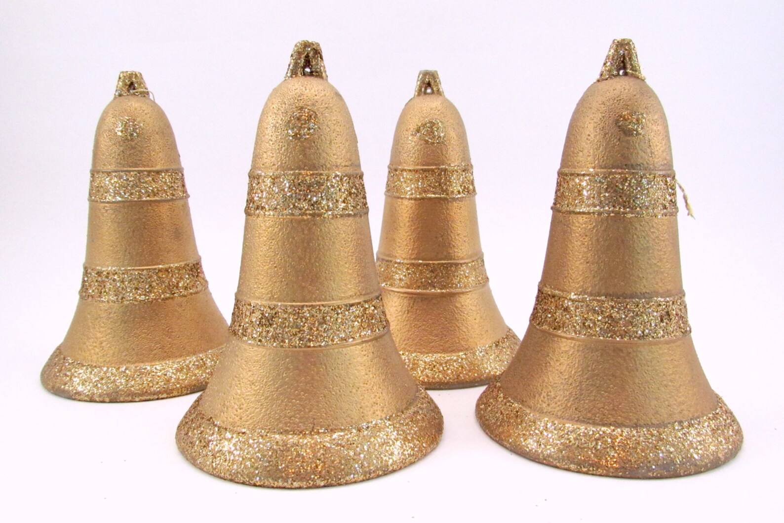 Vintage Plastic Bells Christmas Decorations Gold - Etsy