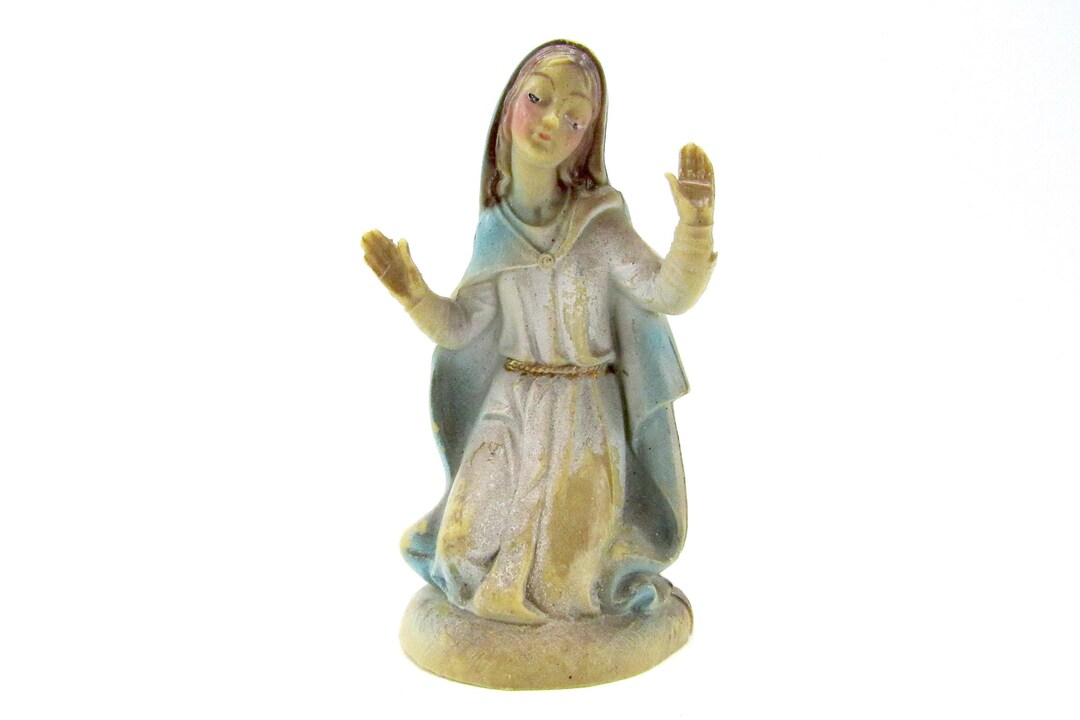 Vintage Virgin Mary Nativity Figurine Vintage Plastic Christmas ...