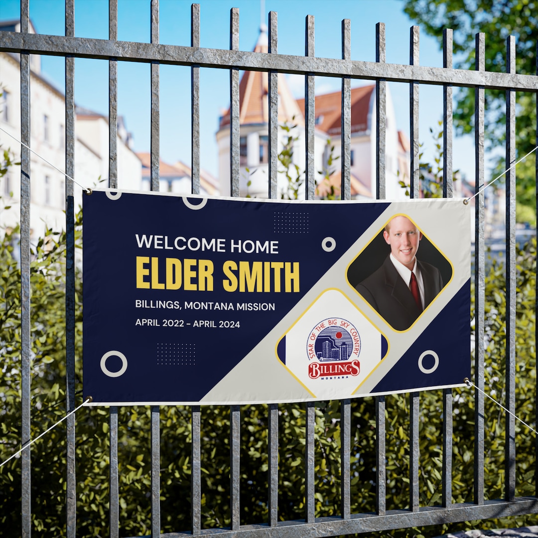 Personalized LDS Missionary Welcome Home Banner, Elder Sister Vinyl ...