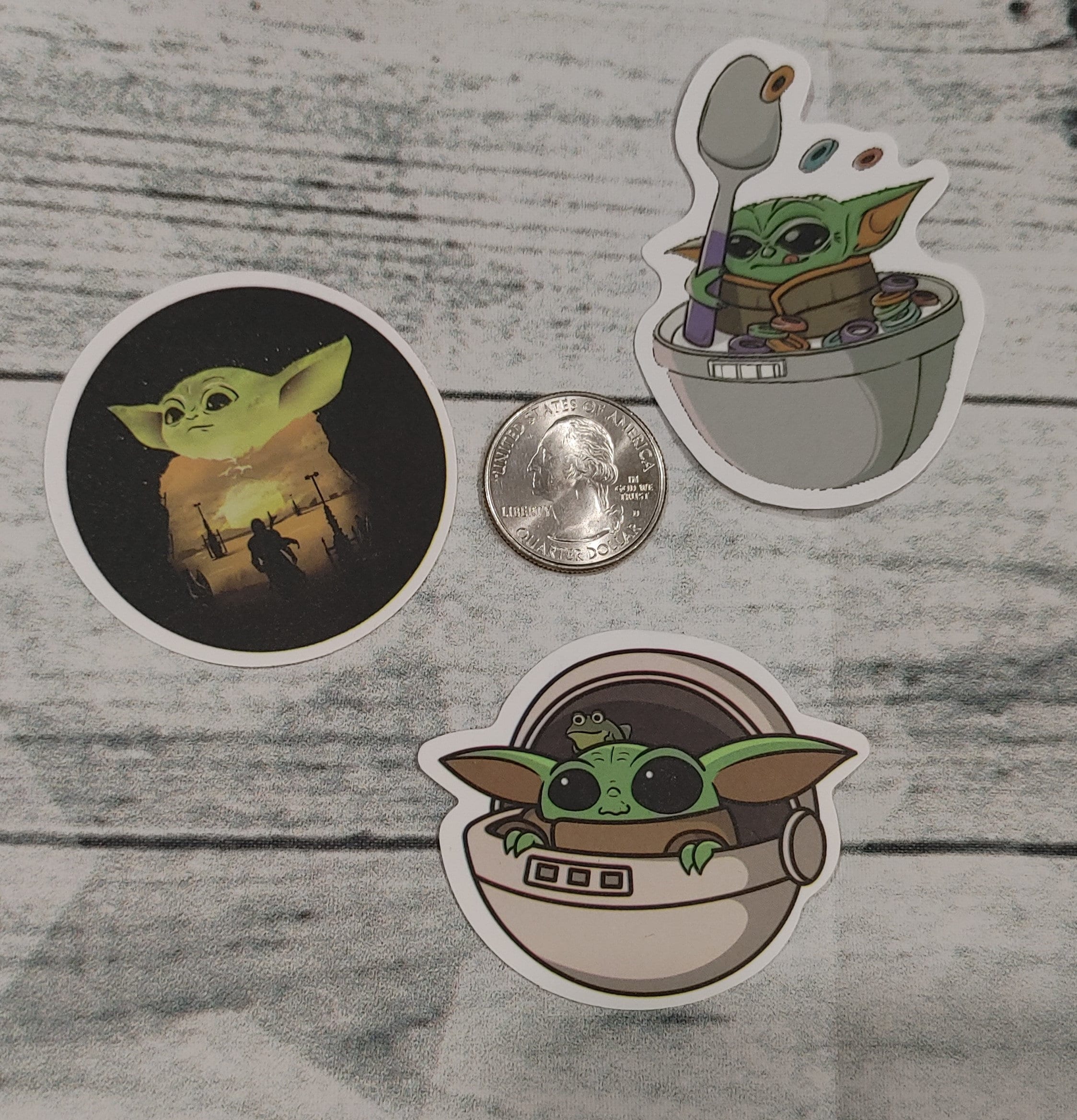 Star Wars Baby Yoda Stickers, Mandalorian Skateboard Laptop Luggage ...
