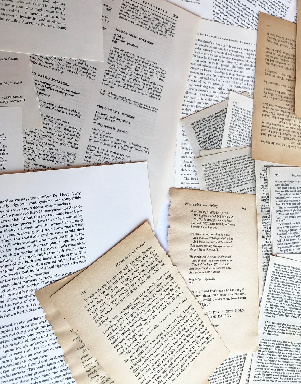 Vintage Paper Lot of Book Papers 40 Pages with text only | Etsy