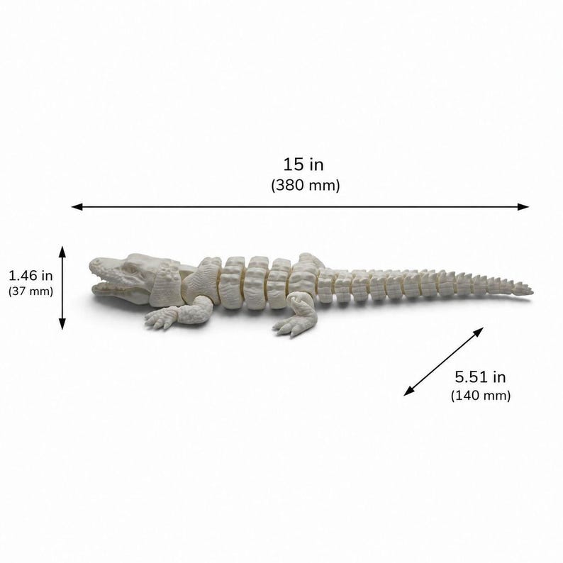 Flexible Crocodile Painting Kit, Articulated Reptile Figure, Acrylic ...