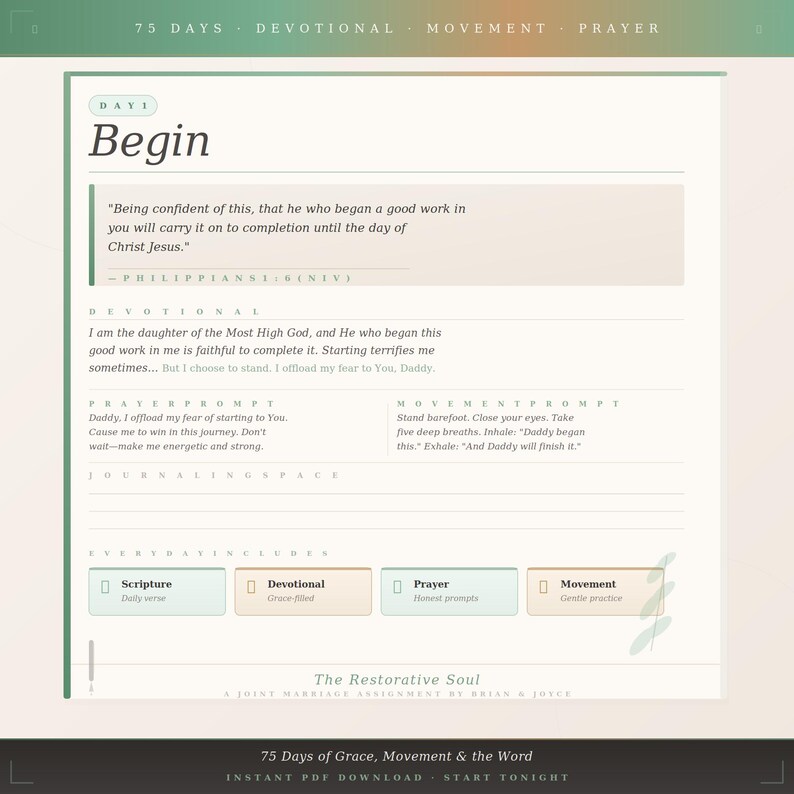 Christian Devotional Journal | 75-day Heart, Mind, Strength (digital ...