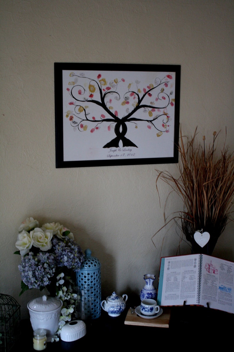 Wedding Thumbprint Tree - With a Swing - Alternative Guest Book (SALE ...