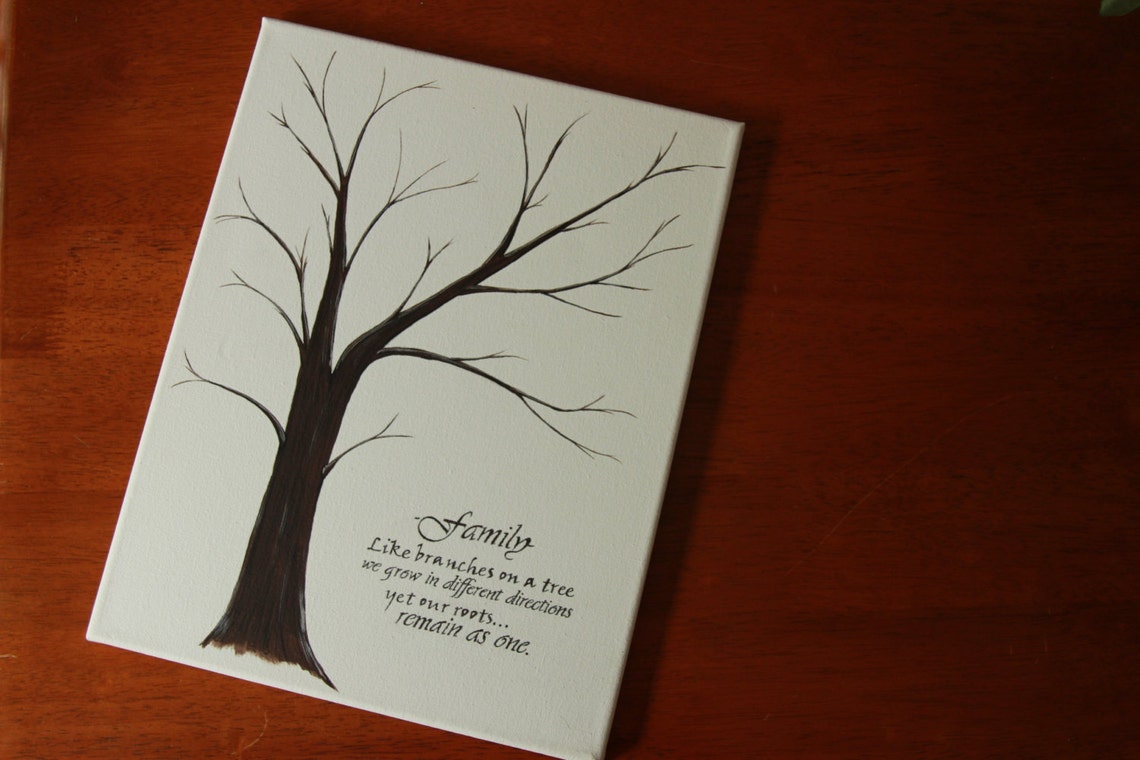 Family Thumbprint Tree - Etsy