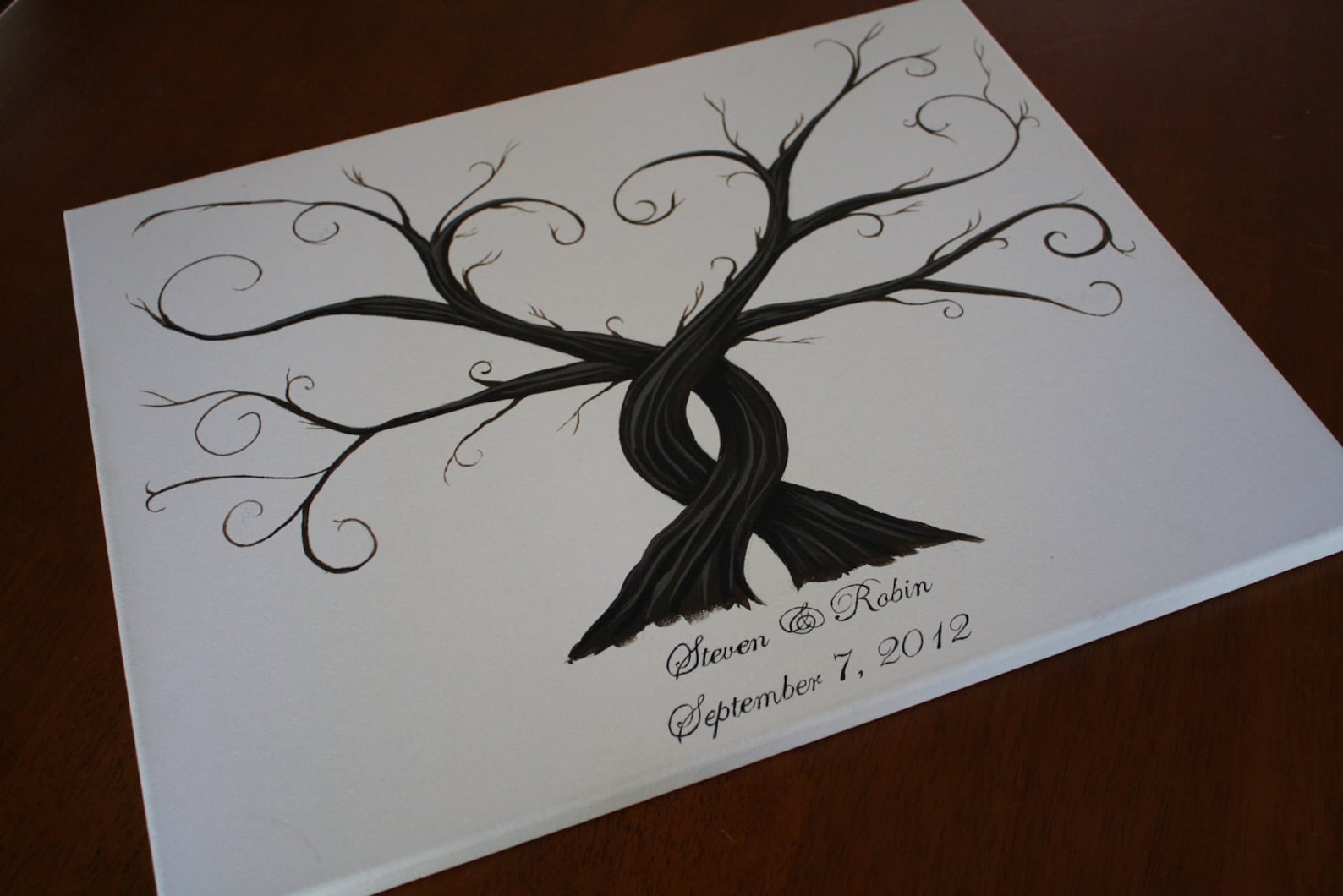 Wedding Thumbprint Trees - Alternative Guest Book (SALE) - Etsy