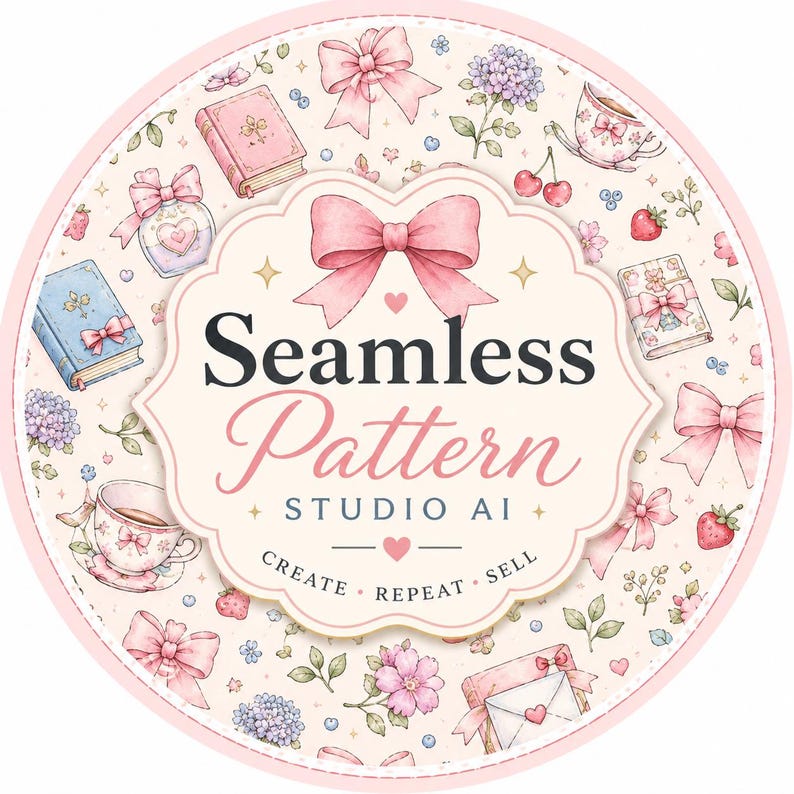 AI Seamless Pattern Generator | Coquette, Kawaii, Floral Designs ...