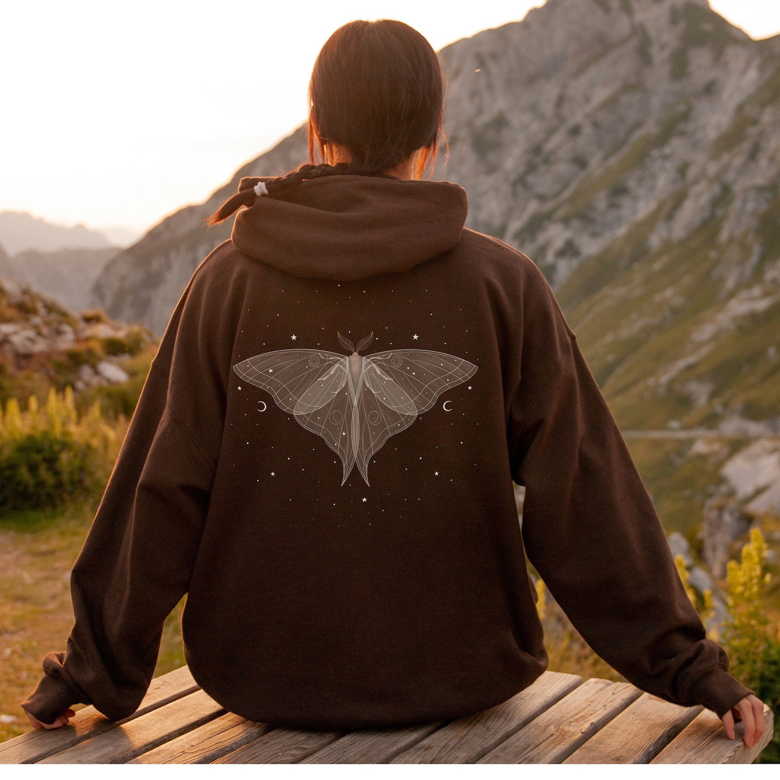 Magical Moth Hoodie Fairy Grunge Whimsigoth Clothing Granola Girl Moth ...