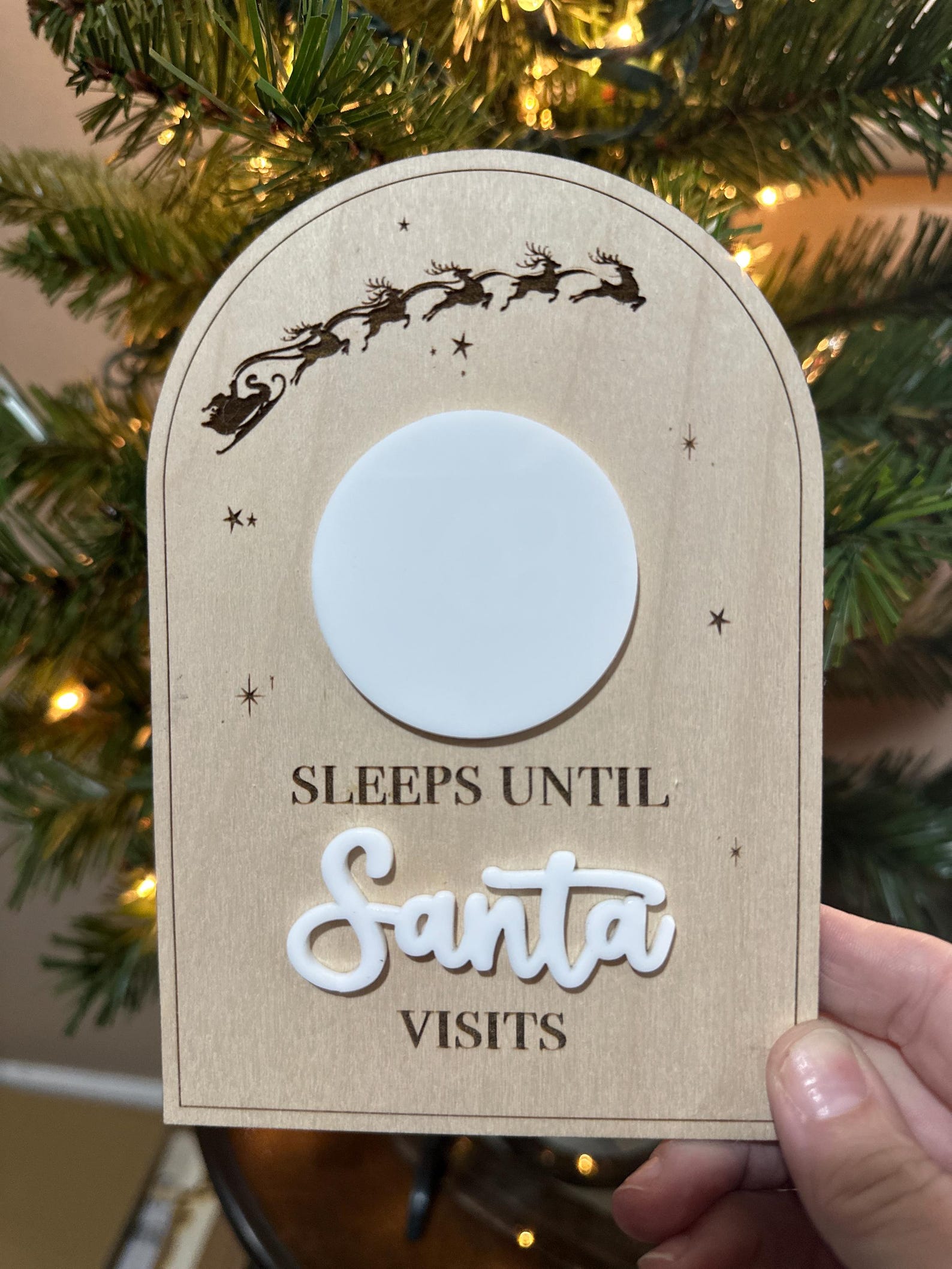 Christmas Countdown SVG File: Sleeps Until Santa Visits (digital ...