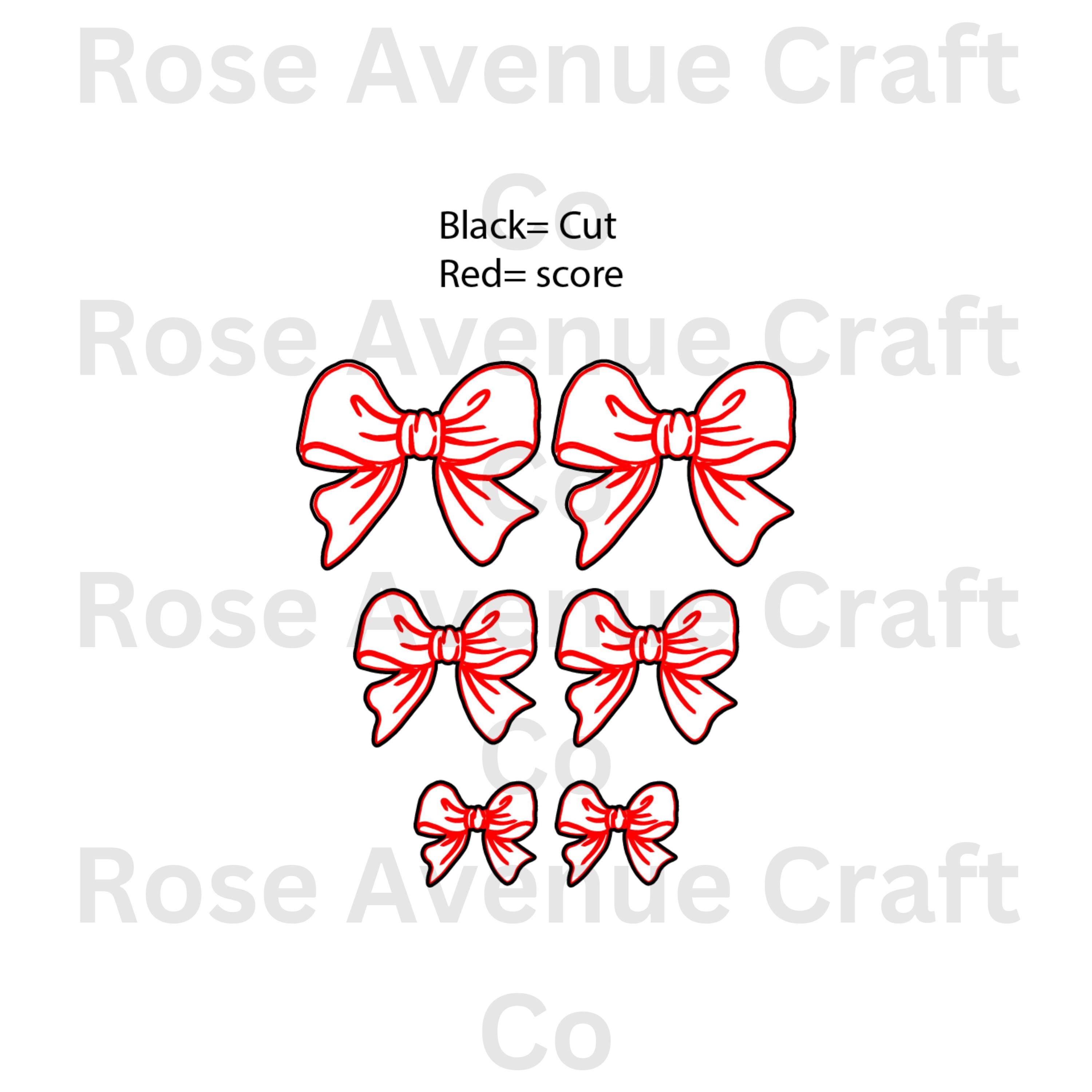 Coquette Bow Earring SVG File: Laser Cut Design (3 Sizes) - Etsy