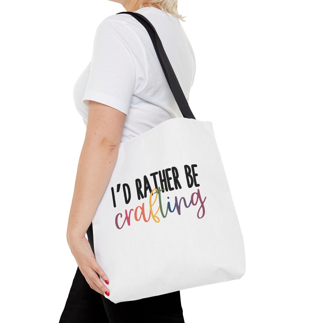 Crafting Tote Bag Fun Crafty Tote, Craft Lover Gift, Crafting Supplies ...
