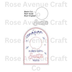 Christmas Countdown SVG File: Sleeps Until Santa Visits (digital ...